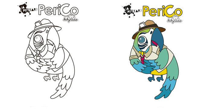 Colorea a Perico de la jungla de Babyradio - Babyradio